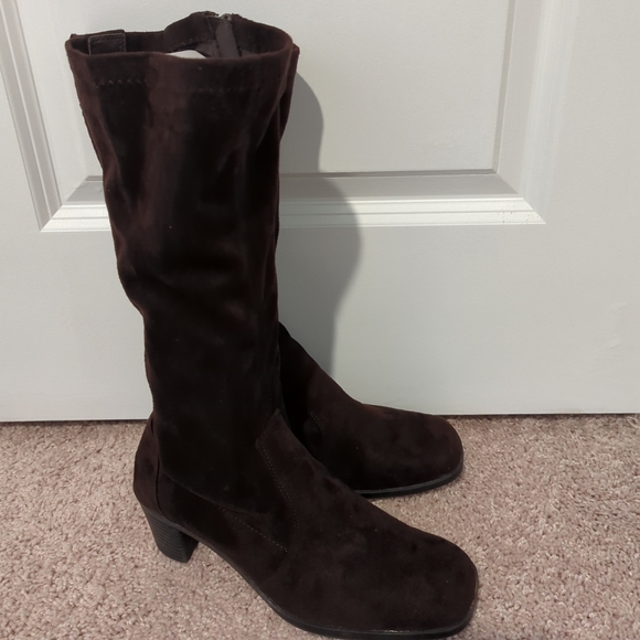 George | Shoes | Womens Faux Suede George Eliza Tall Boots Size 8 ...